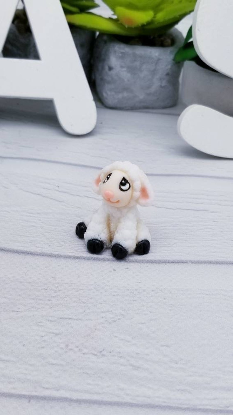 Miniature Lamb From Polimer Clay, Cute Little Lamb,sheep Little ...