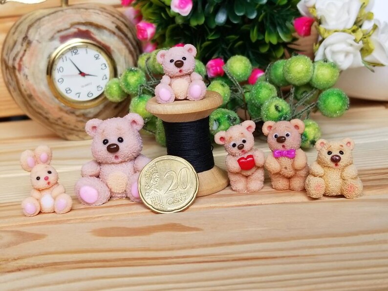 Teddy Bear Miniature / Clay Miniatures/ Teddy Bear / Miniature Teddy ...