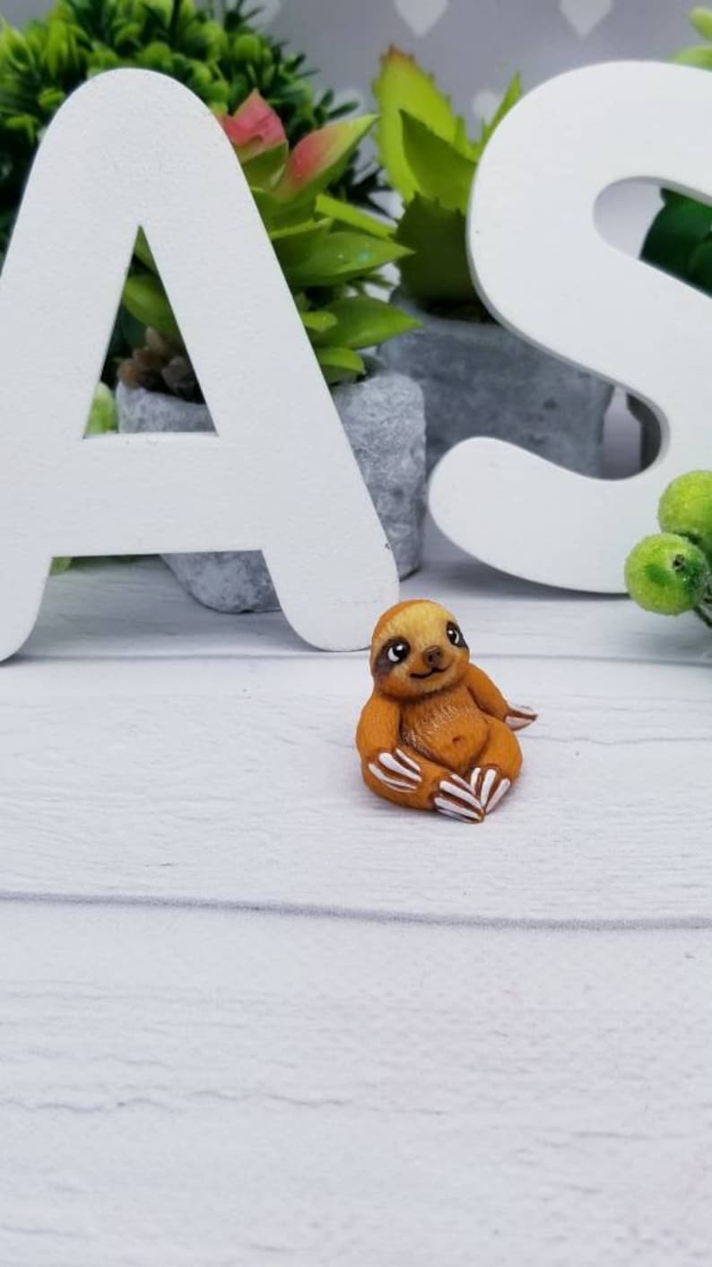Cute Sloth Miniature Miniature of Animal Sloth Figurine | Etsy