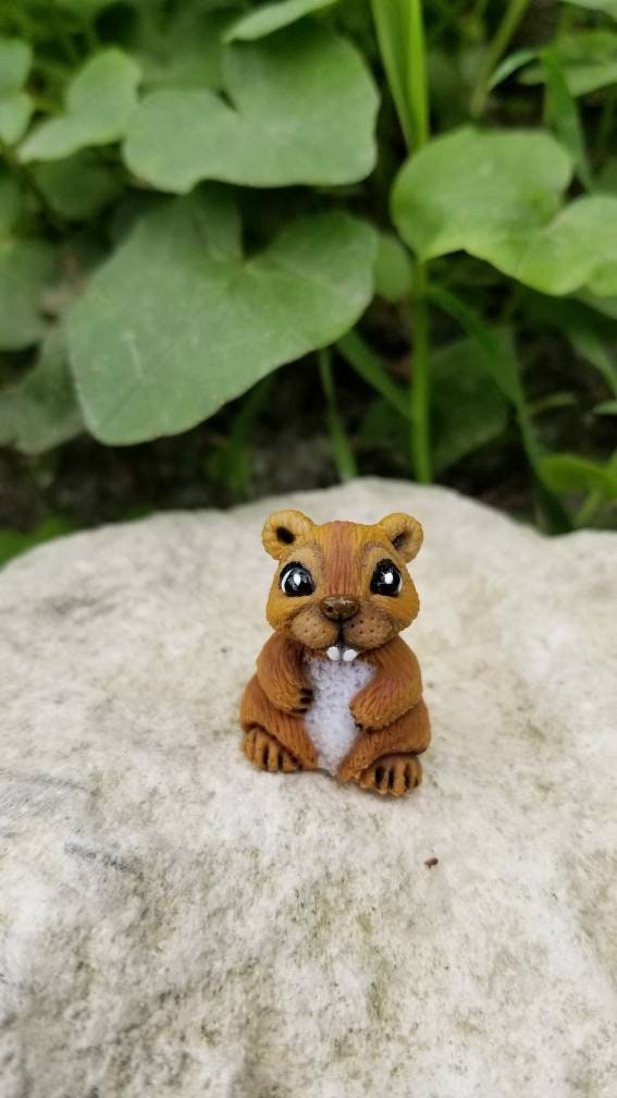 Cute Beaver Miniature Mini Sculpture of Beaver Baby Beaver - Etsy