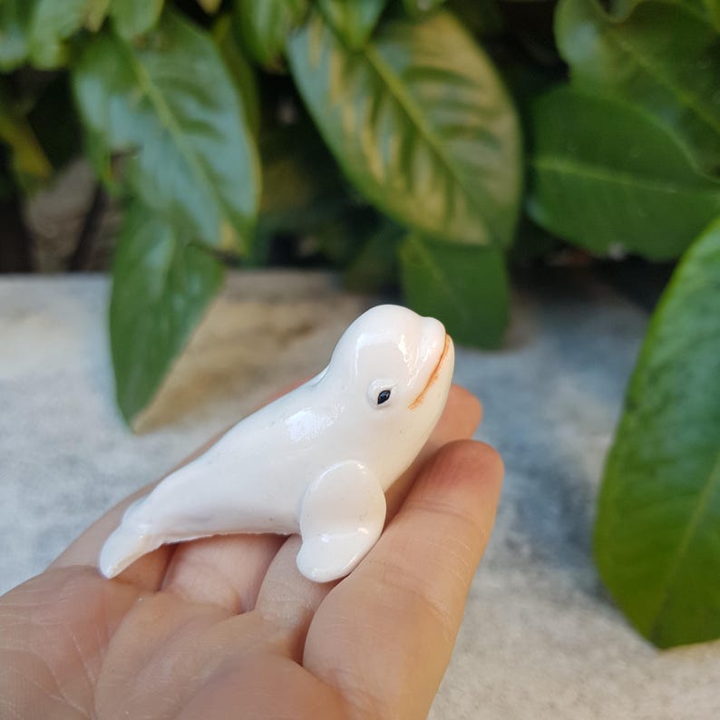 Beluga Whale Gift / Beluga Figurine / Cute Beluga/ Miniature Beluga ...