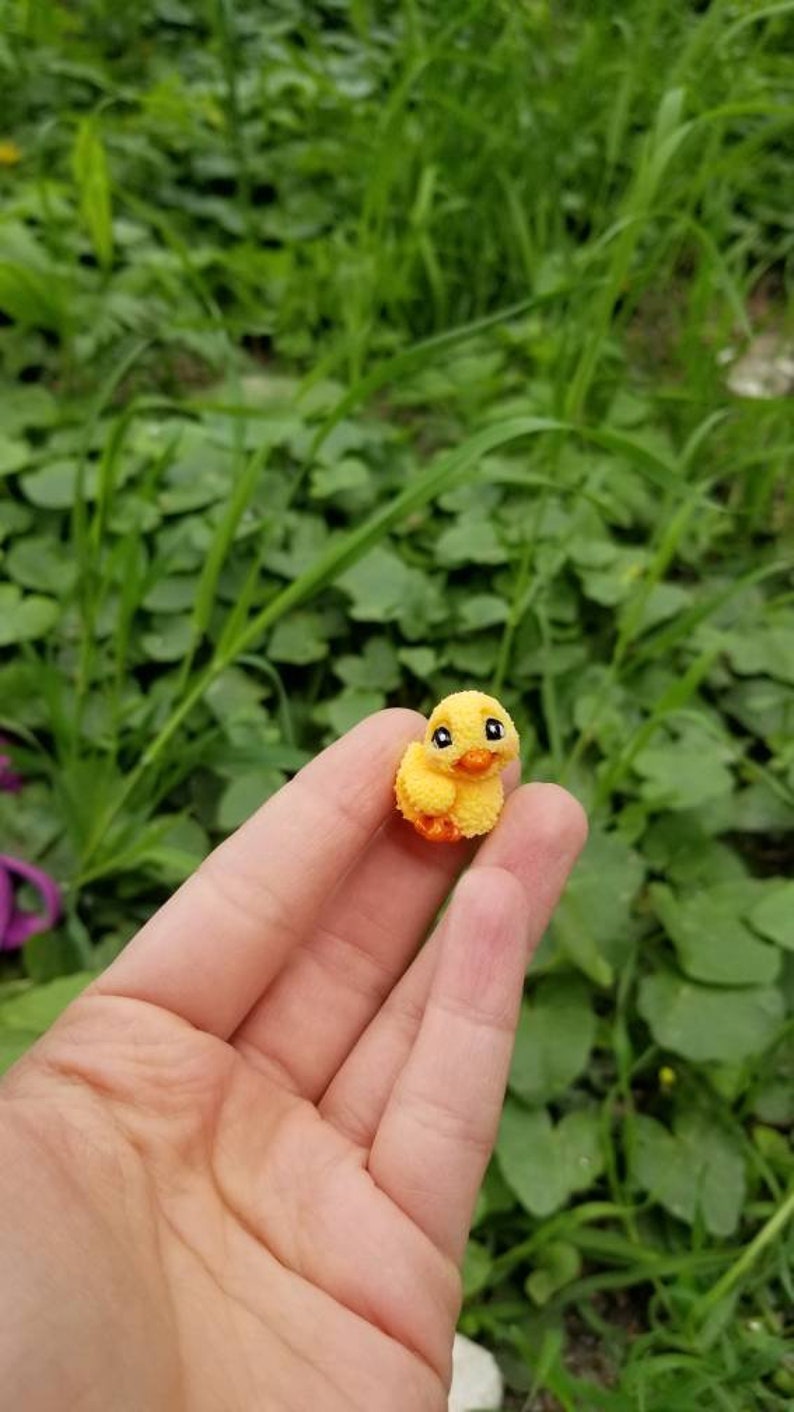 Cute Baby Duck Miniature Duckling Mini Sculpture Cute - Etsy