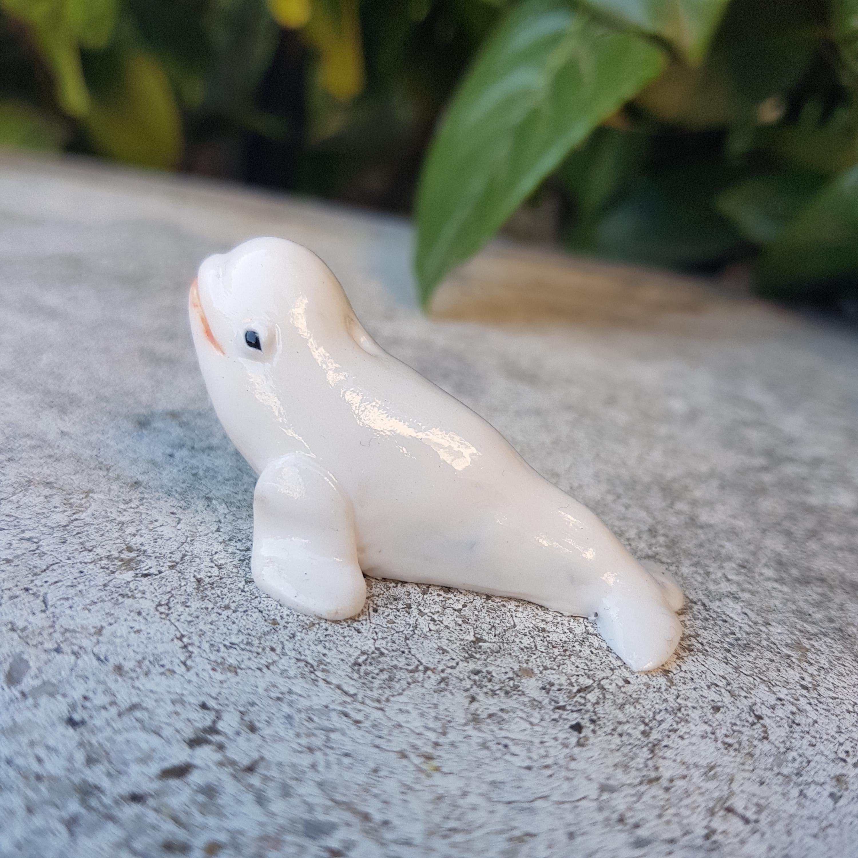 Beluga Whale Gift / Beluga Figurine / Cute Beluga/ Miniature Beluga ...