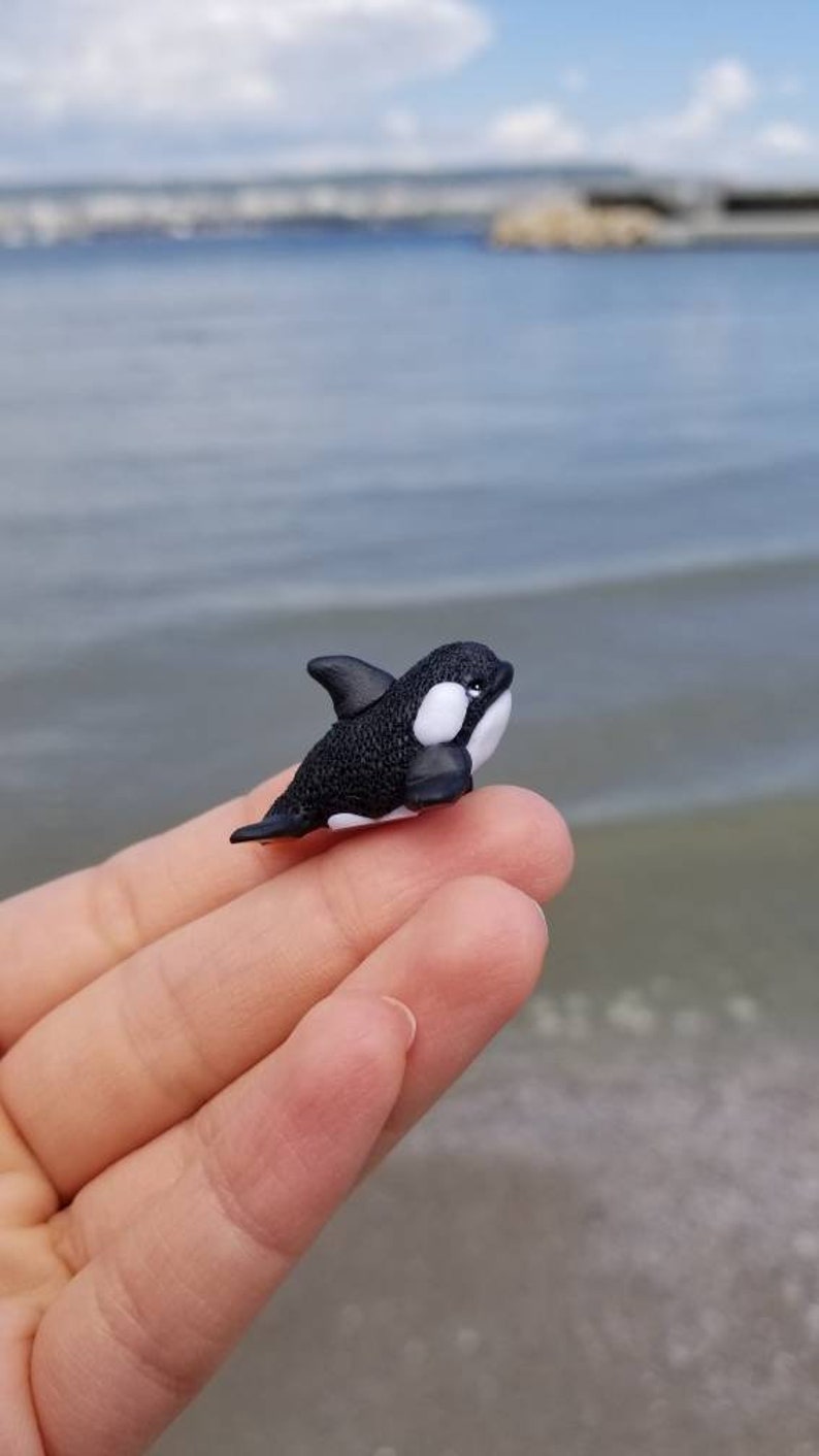 Orca Whale Gift / Orca Figurine / Cute Orca/ Miniature Orca/ - Etsy