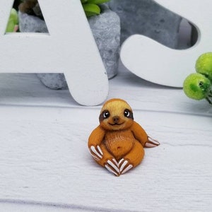 Cute Sloth Miniature, Miniature of Animal, Sloth Figurine, Baby Sloth ...