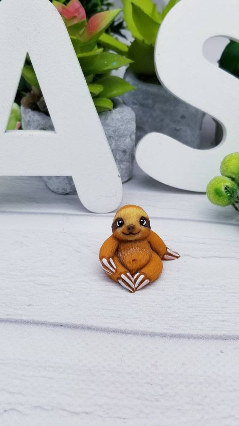 Cute Sloth Miniature Miniature of Animal Sloth Figurine | Etsy