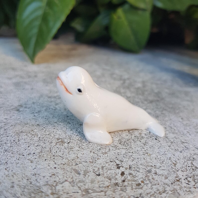 Beluga Whale Gift / Beluga Figurine / Cute Beluga/ Miniature Beluga ...