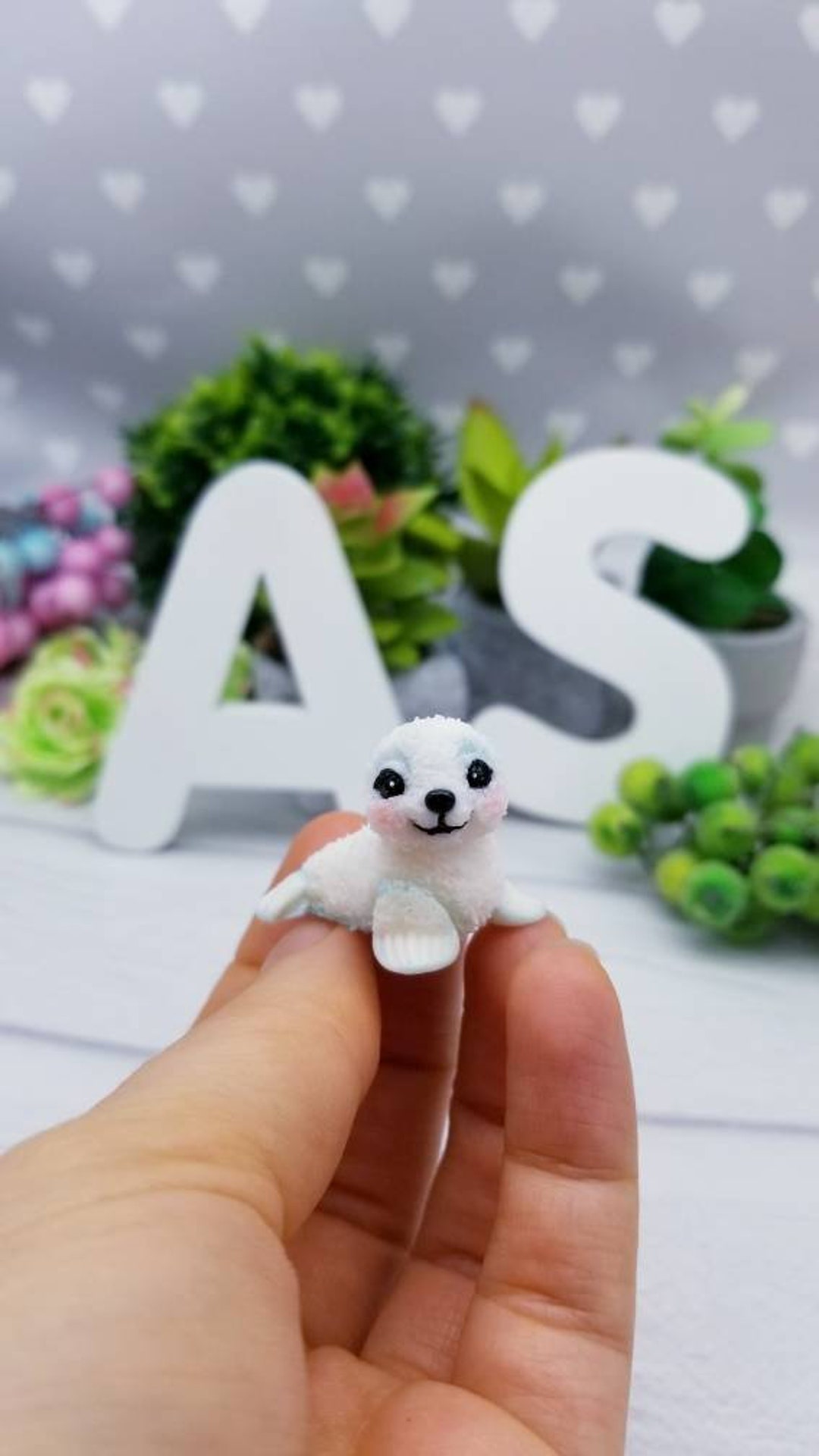 Arctic Seal Miniature, Cute Little White Seal,personalized Gift,gift ...