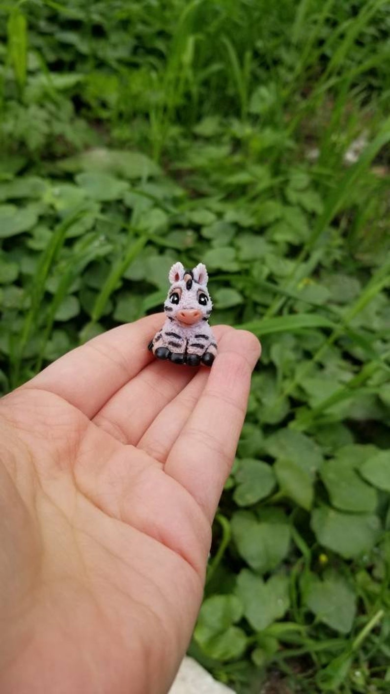 Cute Zebra Miniature Zebra Cub Sculpture Little Zebra | Etsy