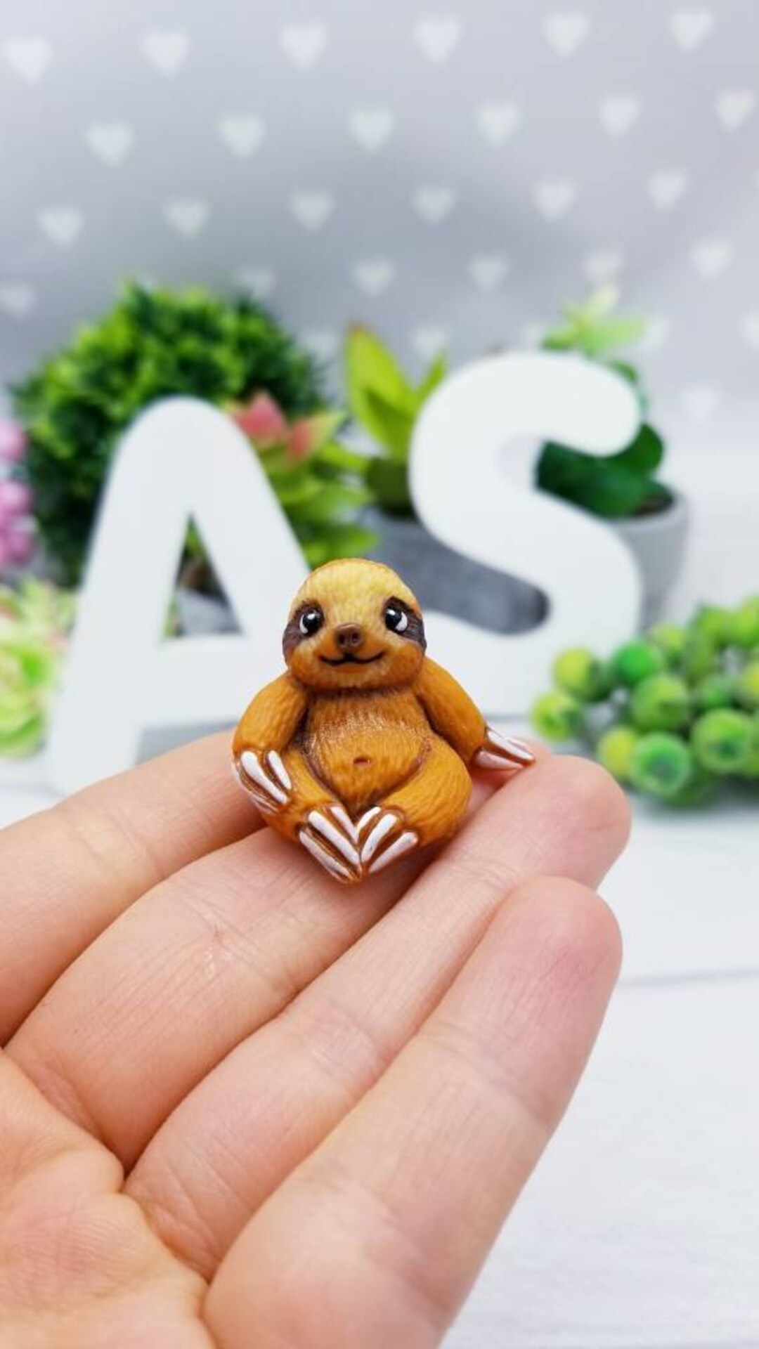 Cute Sloth Miniature, Miniature of Animal, Sloth Figurine, Baby Sloth ...