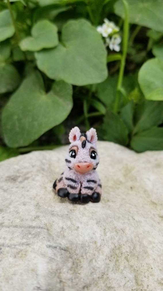 Cute Zebra Miniature, Zebra Cub Sculpture, Little Zebra Toy,miniature ...