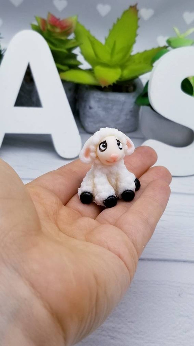 Miniature Lamb From Polimer Clay, Cute Little Lamb,sheep Little ...