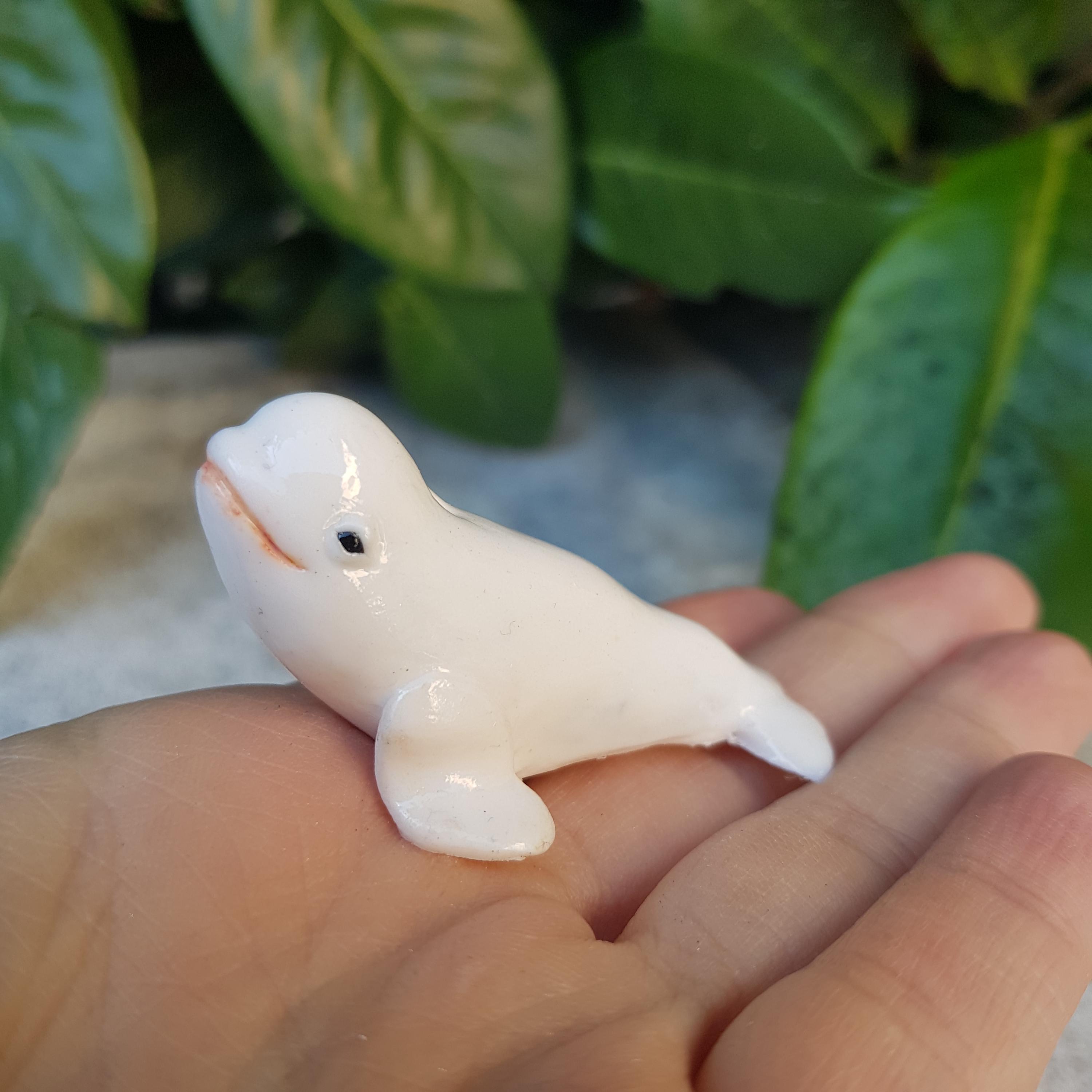 Beluga Whale Gift / Beluga Figurine / Cute Beluga/ Miniature Beluga ...