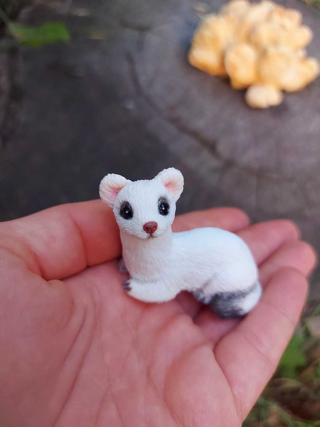 Polymer Clay Ermine Miniature, Custom Ferret Sculpture, Pet Keepsake - Etsy