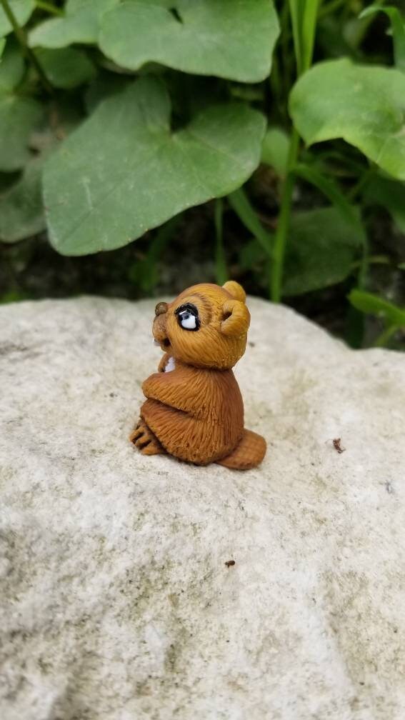 Cute Beaver Miniature Mini Sculpture of Beaver Baby Beaver - Etsy
