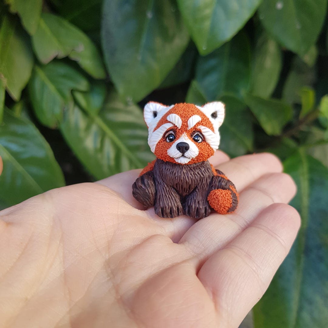 Super Cute Red Panda Miniature, Red Panda Mini Sculpture, Birthday Gift ...