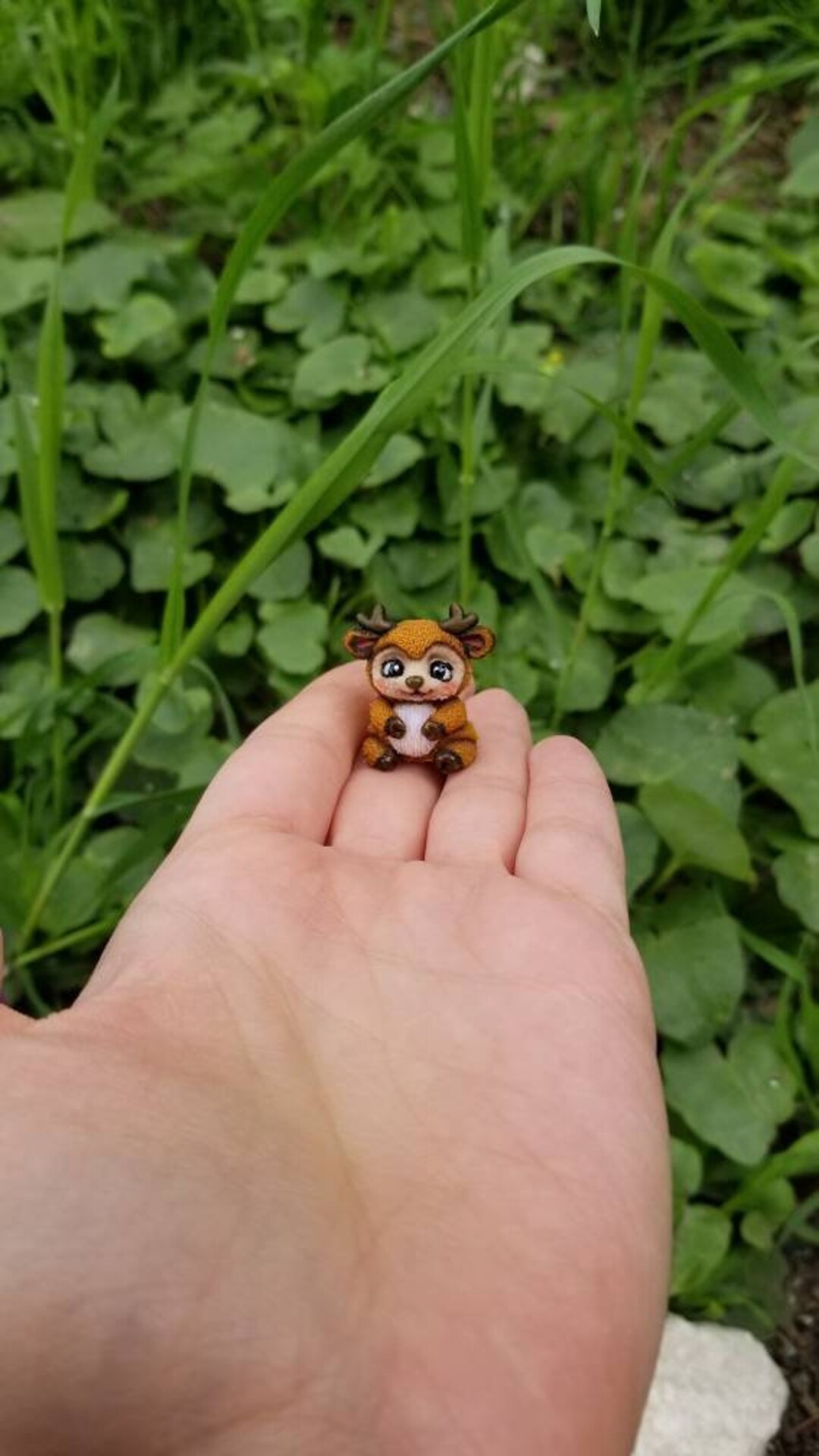 Cute Fawn Miniature Gift,little Deer Sculpture, Baby Deer Miniature Toy ...