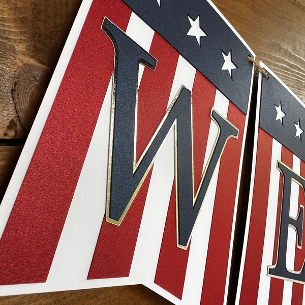 Patriotic Welcome Home Banner - Etsy