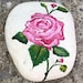 Painted Rock, Rock Art, Rose Painted Stone, Personalize This Stone With ...