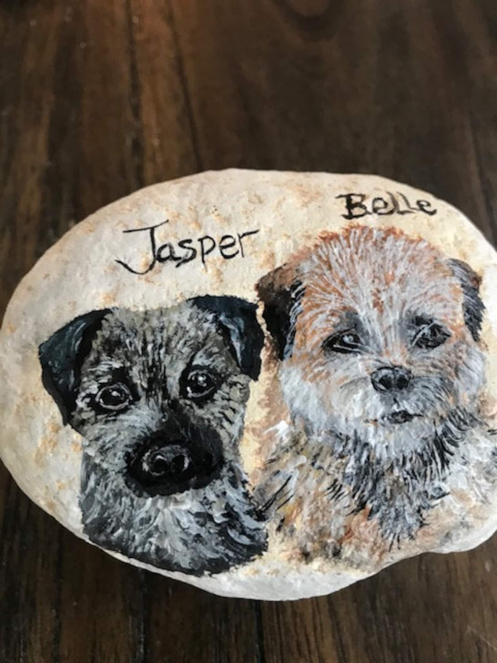 Custom Pet Hand Painted Rocks, Personalized Pet Rock Gift, Pet Memorial ...