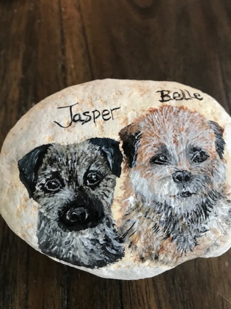 Custom Pet Hand Painted Rocks, Personalized Pet Rock Gift, Pet Memorial ...