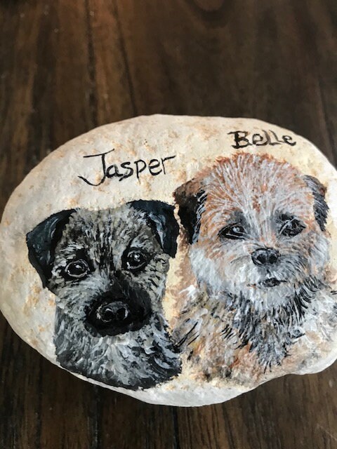 Custom Pet Hand Painted Rocks, Personalized Pet Rock Gift, Pet Memorial ...