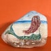 Mermaid Painted Rock, Mermaid on the Beach Hand Painted Stone, Unique ...
