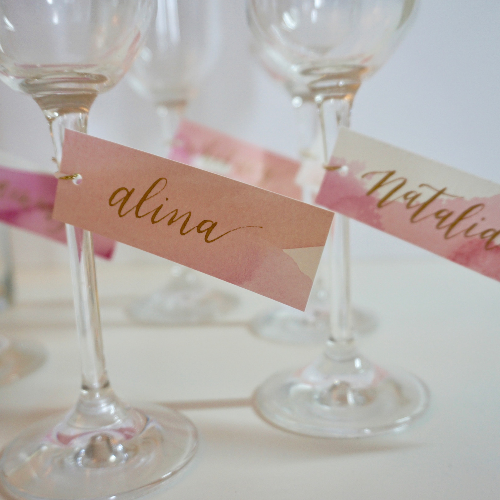 Watercolor Name Tags Party Favor Tags Custom Calligraphy | Etsy