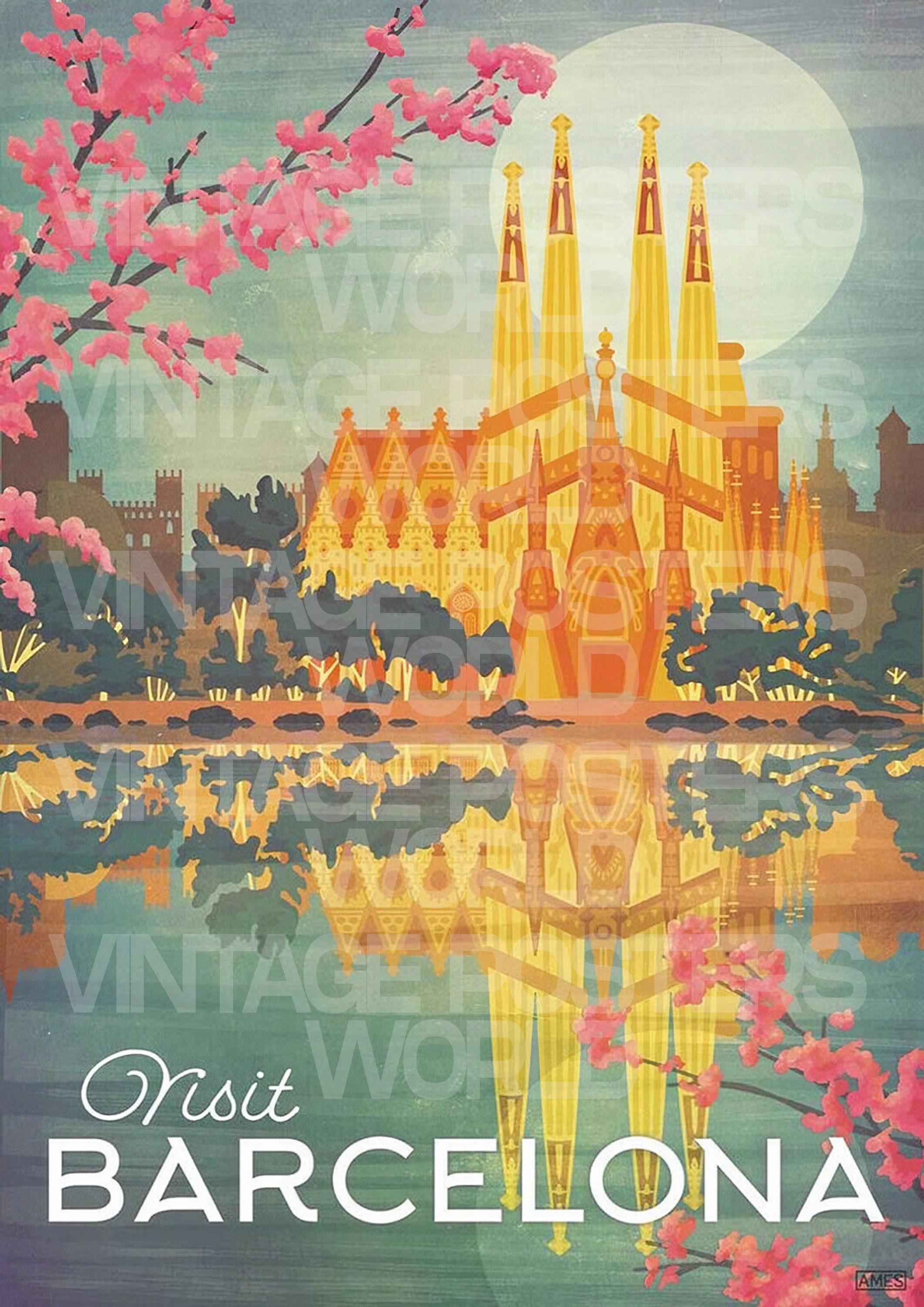 Vintage Travel Retro Posters A4 HD Prints Digital Art Tourism Holiday ...