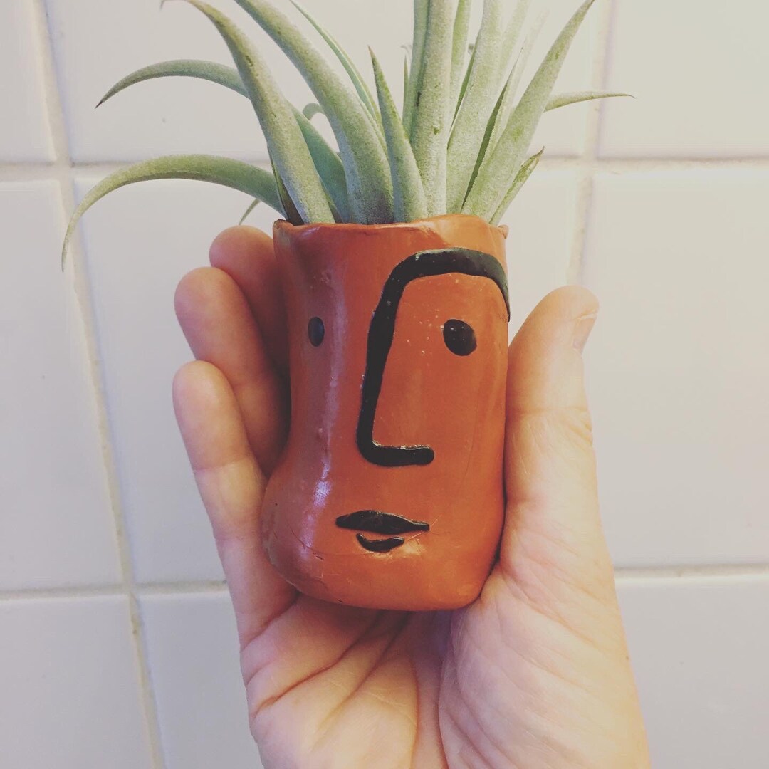 Line Art Pot Head W/o Airplant - Etsy