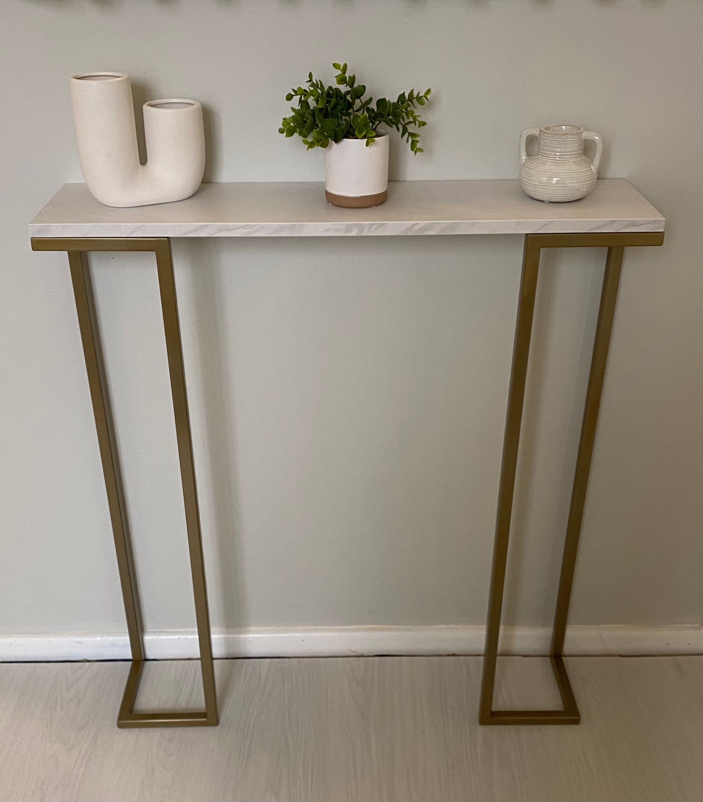 CONSOLE TABLE Beautiful Marble Effect Top Gloss or Matt - Etsy UK