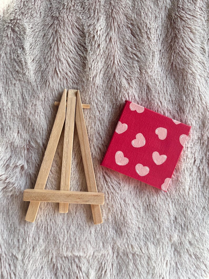 Lovely Hearts Mini Painting - Lovers Art - Mini Canvas - Etsy