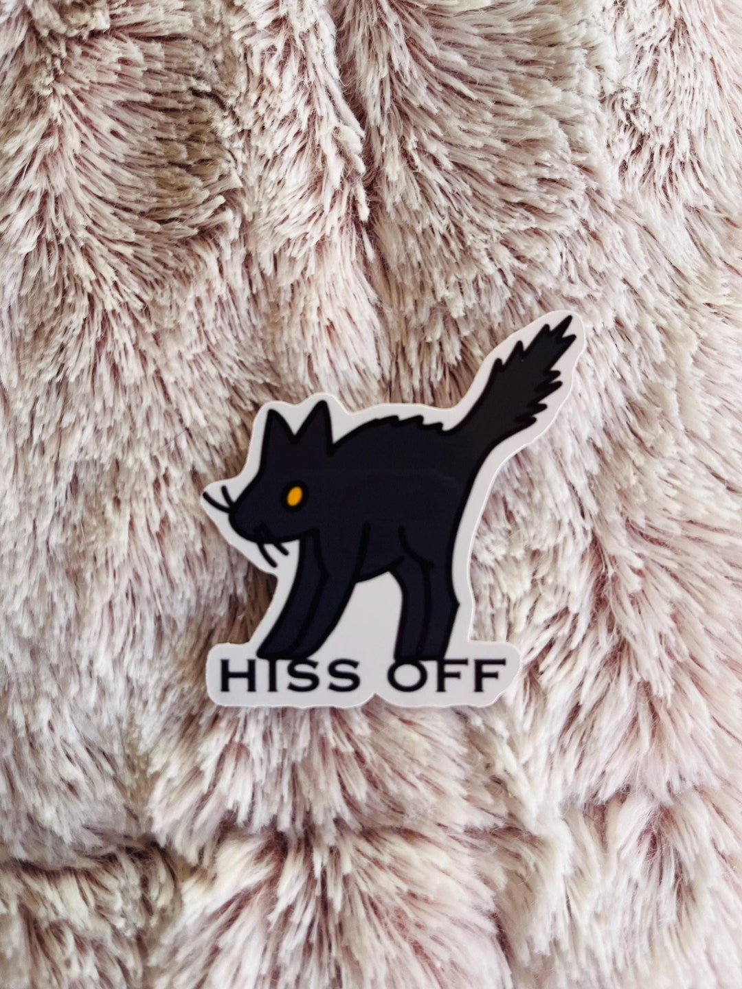 Hiss off Sticker - Cat Sticker - Black Cat Sticker - Vinyl Sticker ...