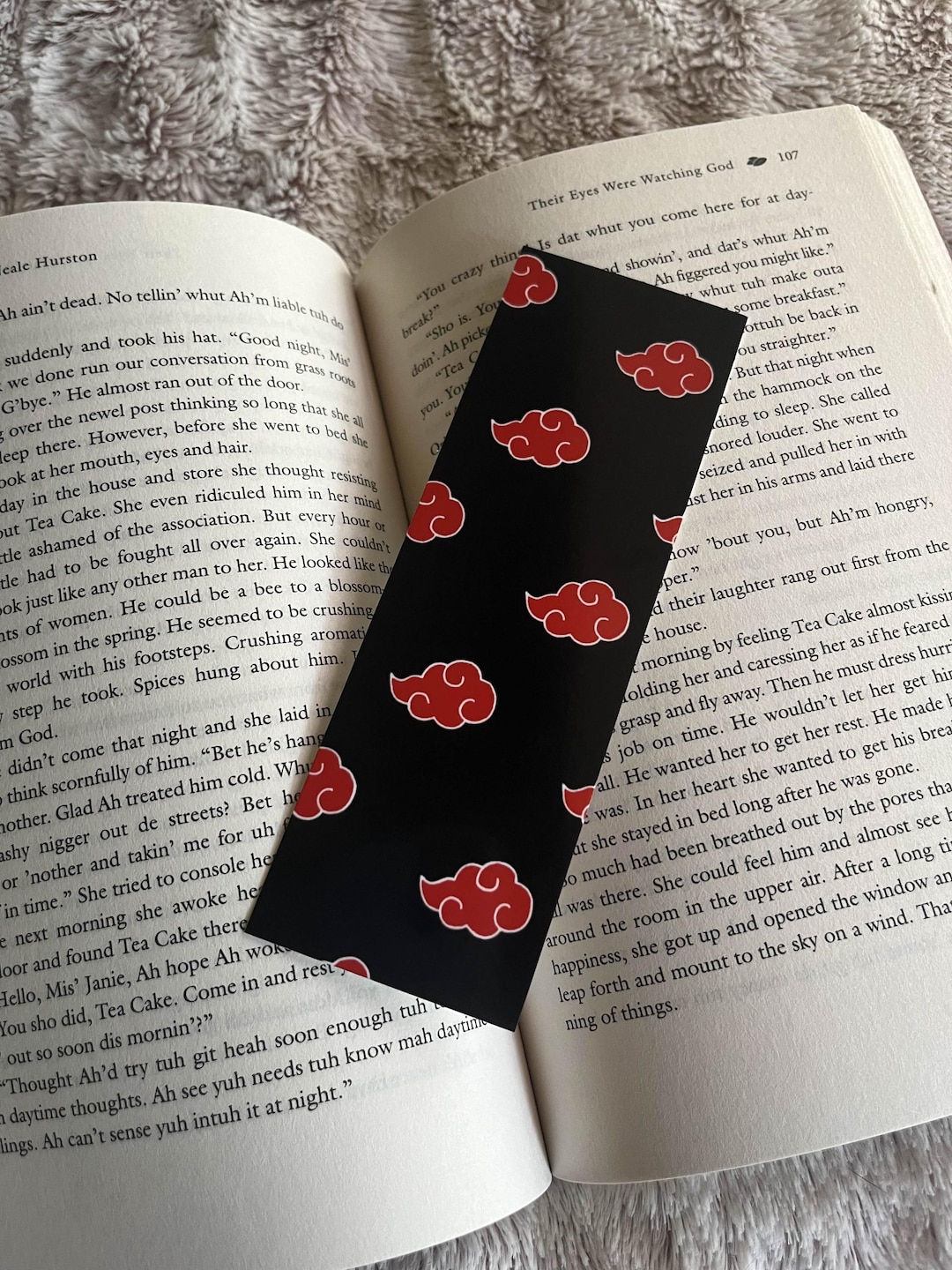 Anime Bookmark - Akatsuki Bookmark - Red Clouds - Etsy