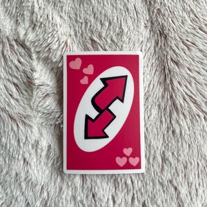 Pink Uno Reverse Sticker - Kawaii Sticker - Vinyl Sticker - Matte ...