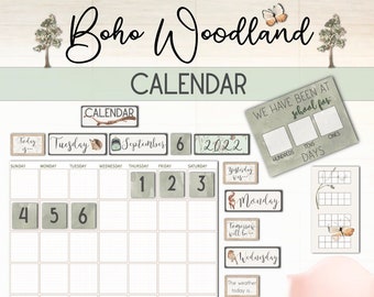 Woodland Theme Calendar - Etsy