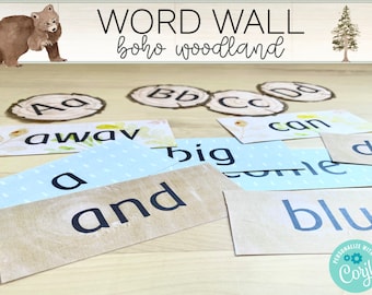 Woodland Classroom Word Wall editable - Etsy UK