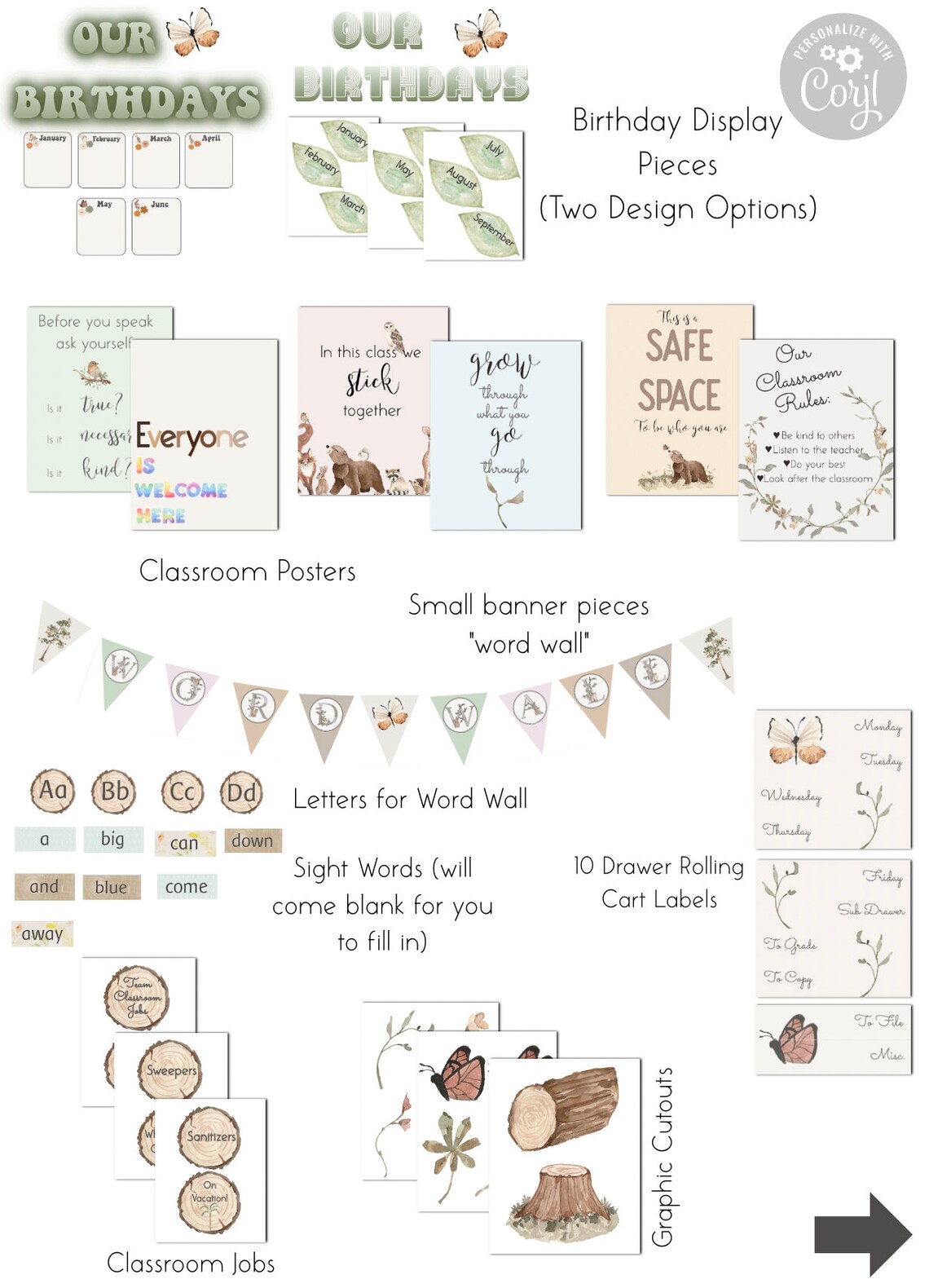 Classroom Decor Bundle Elementary Decor Package Boho - Etsy