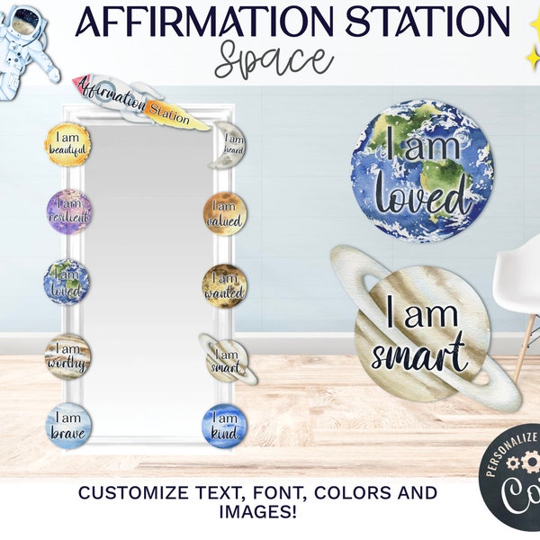 Space Affirmations Wall Art - Etsy