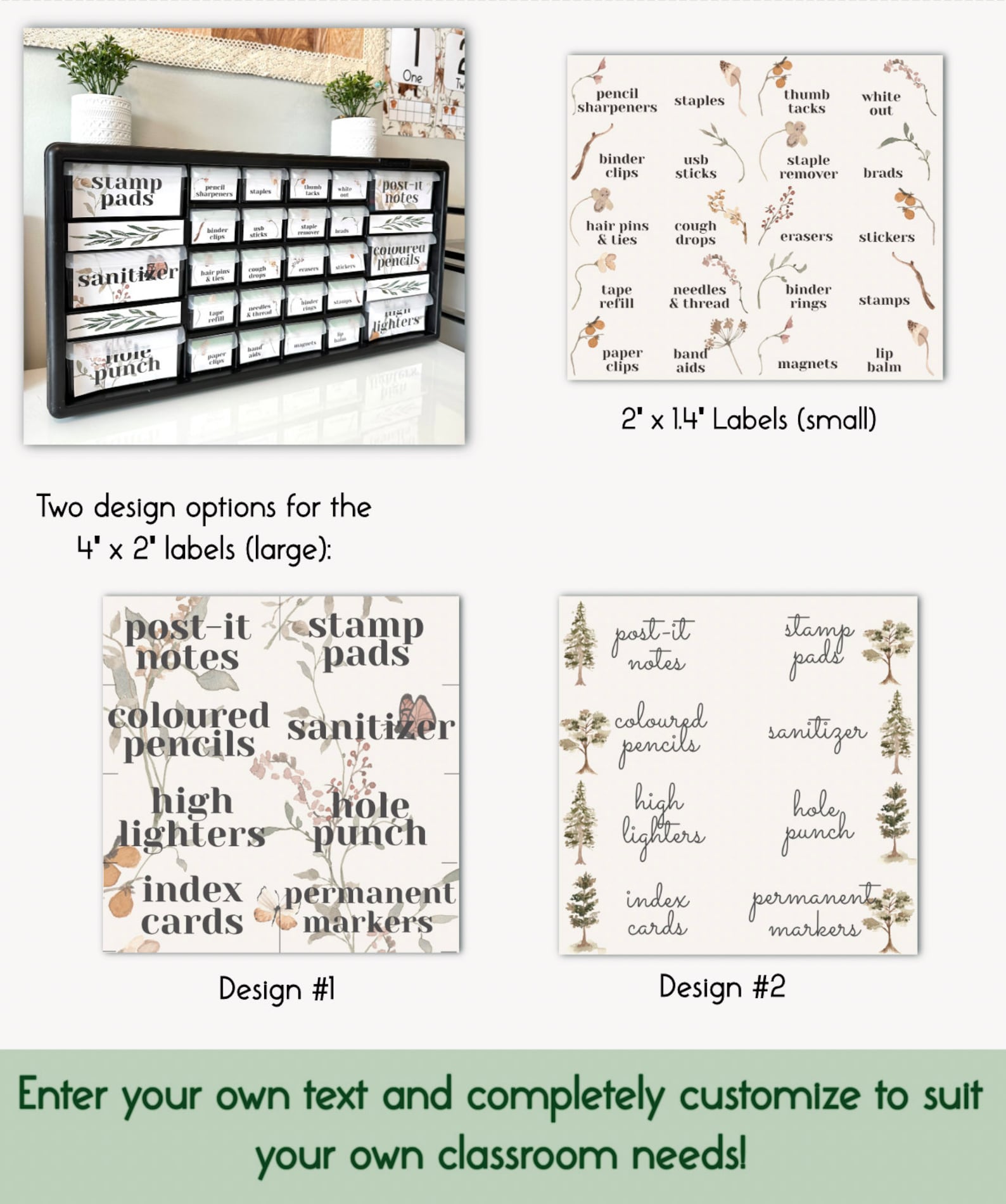 Teacher Toolbox Labels | Elementary Classroom Decor| Boho Woodland ...