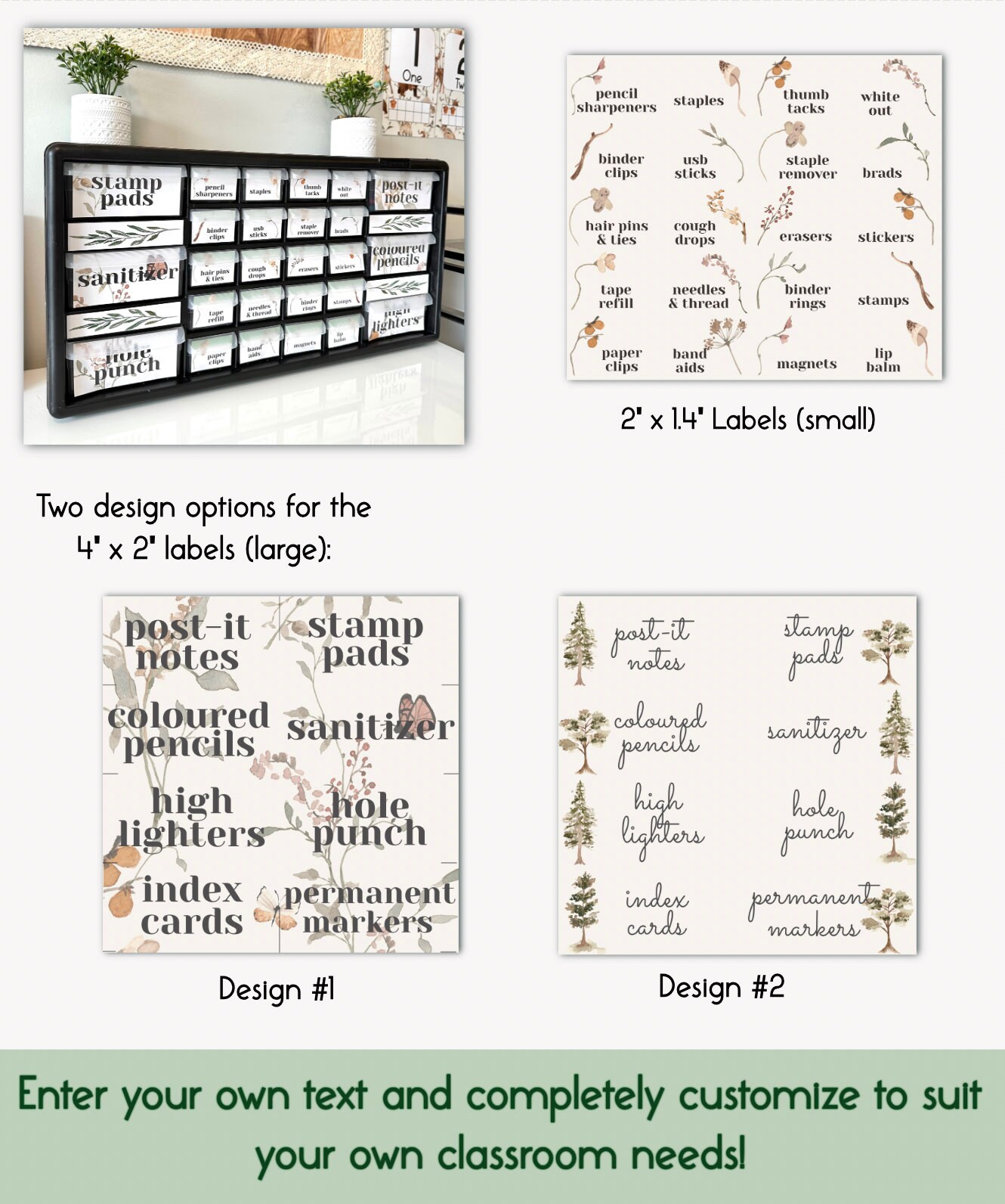 Teacher Toolbox Labels | Elementary Classroom Decor| Boho Woodland ...