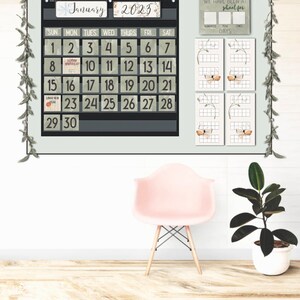 Calendar | Elementary Classroom Decor Bundle | Boho Woodland Theme ...