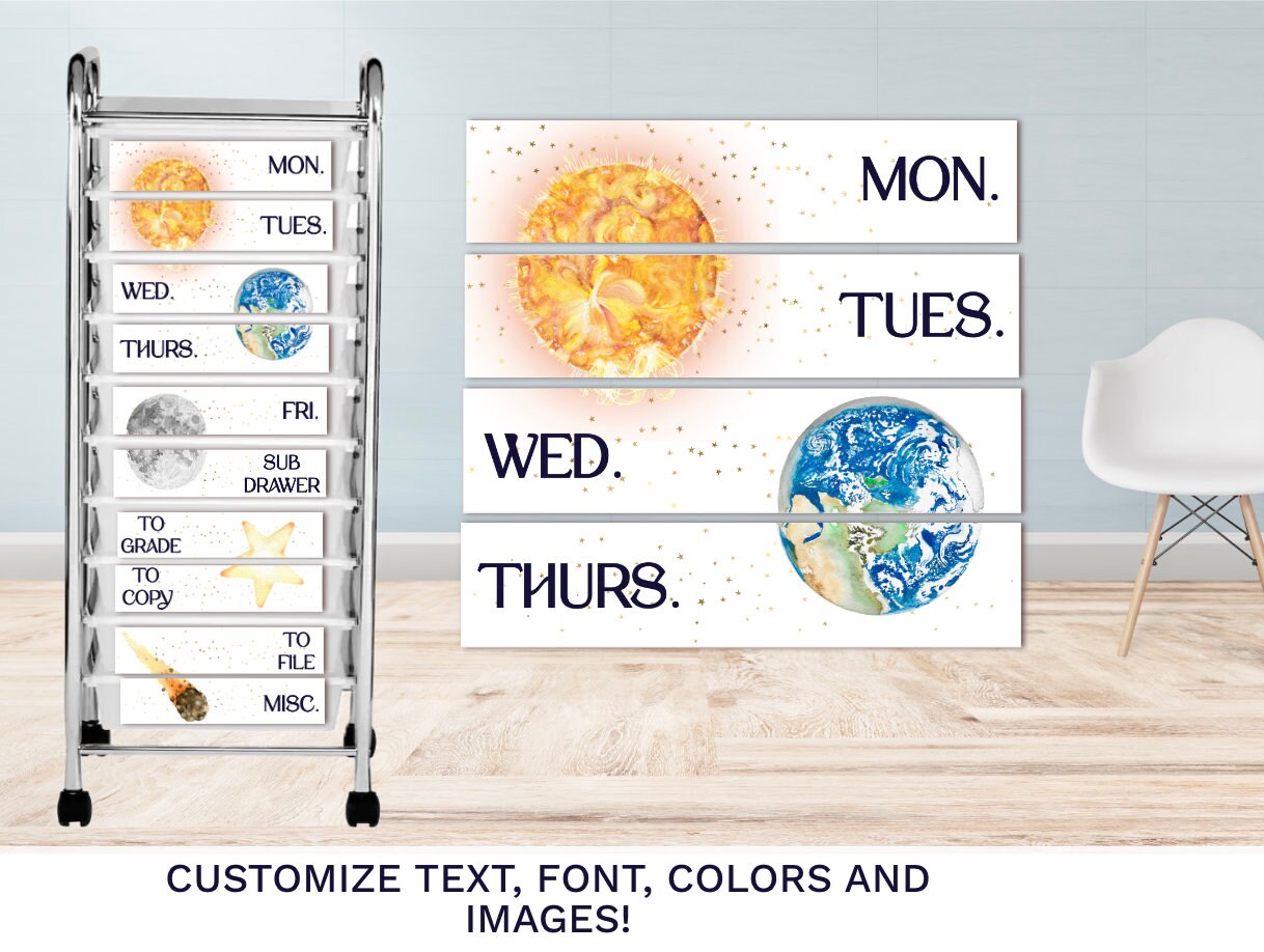 Classroom Decor MINI Bundle SPACE Theme Editable - Etsy