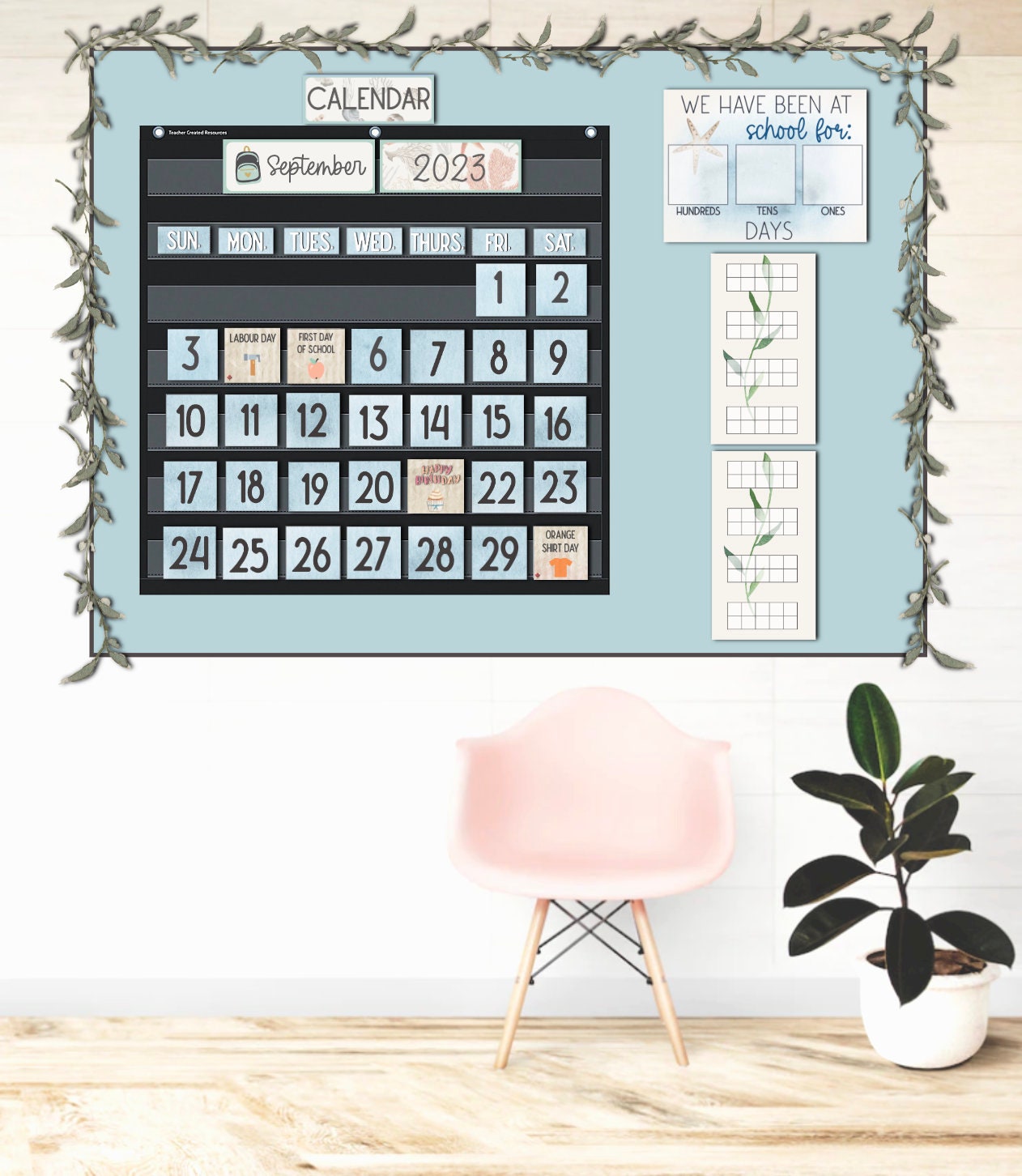 Calendar | Elementary Classroom Ocean Decor Bundle | Under the Sea ...