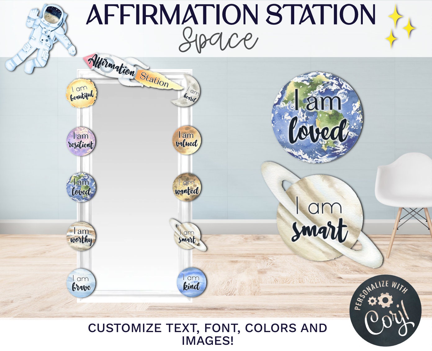 Affirmation Station Elementary Classroom Decor Bundle - Etsy