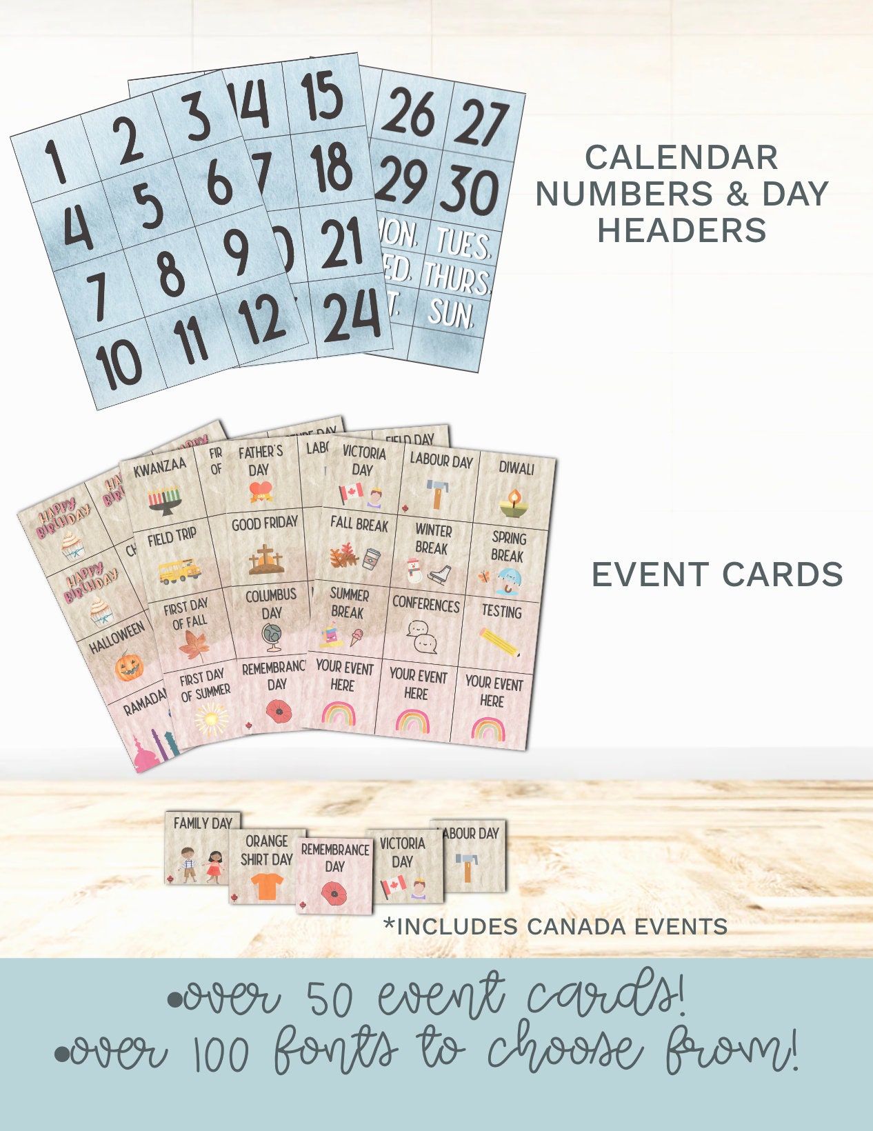 Calendar | Elementary Classroom Ocean Decor Bundle | Under the Sea ...