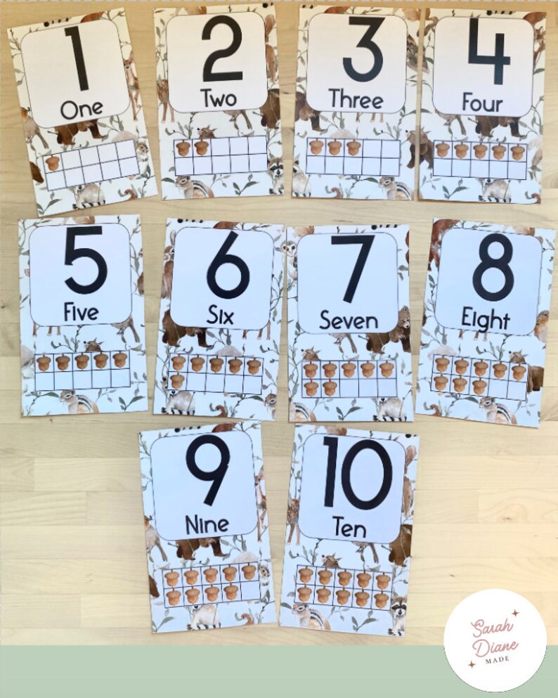 Number Display Cards Elementary Classroom Decor Bundle - Etsy