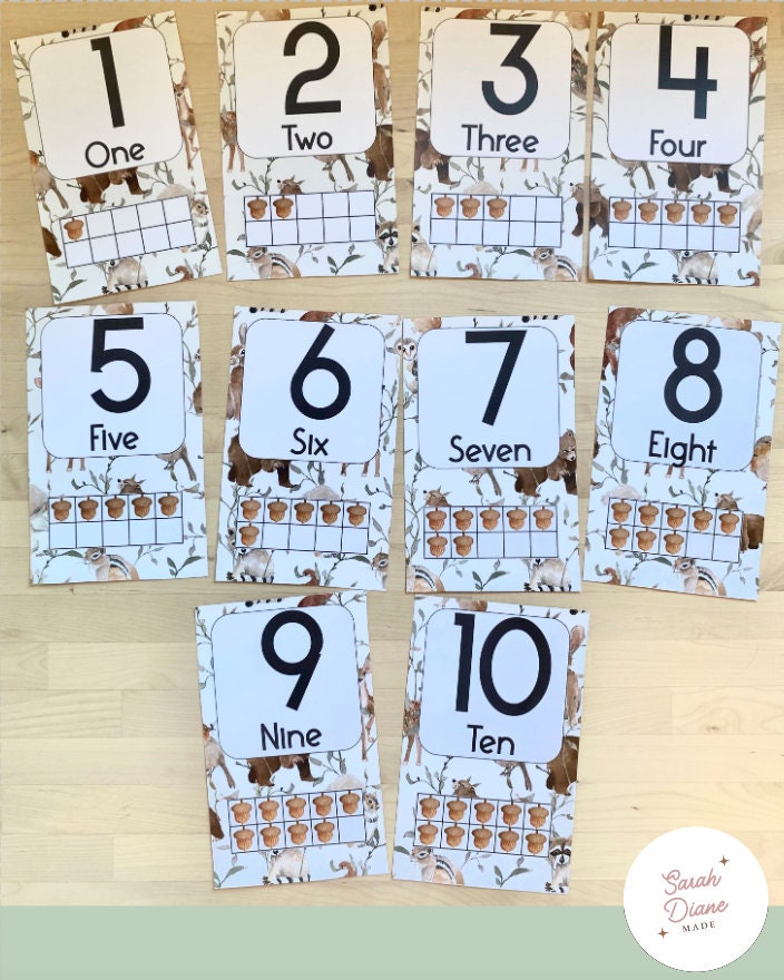 Number Display Cards Elementary Classroom Decor Bundle - Etsy