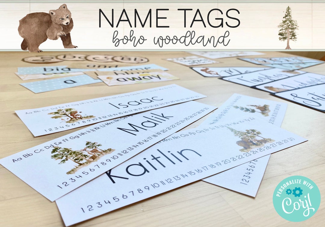 Name Tags | Desk Labels | Elementary Classroom Decor Bundle | Boho ...