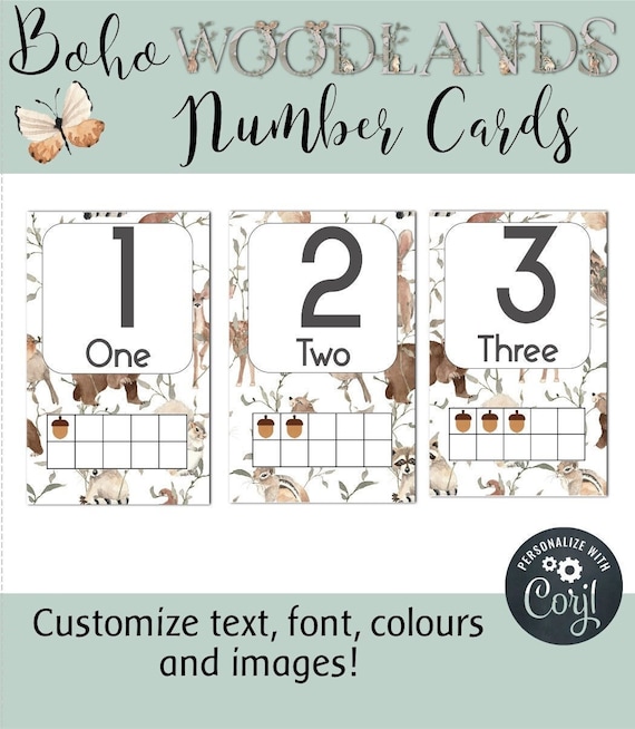 Number Display Cards Elementary Classroom Decor Bundle - Etsy